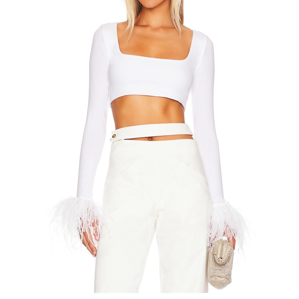 Feather Crop Top - Gem